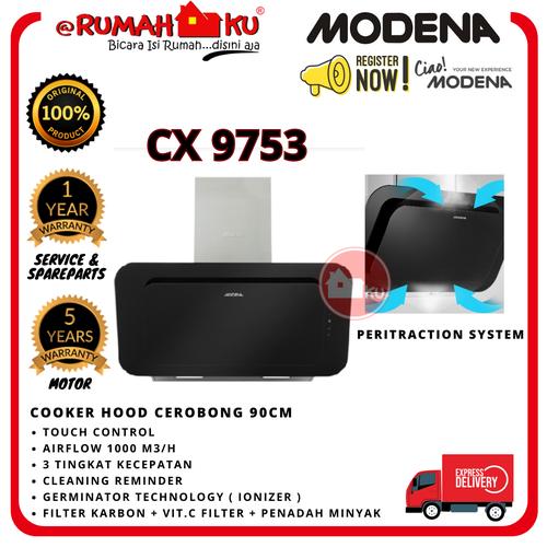 Promo Modena Cooker Hood Chimney 90cm CX 9753 Peritraction Cicil 0% 3x ...