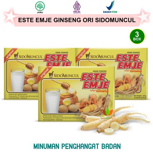 Jual ESTE EMJE GINSENG SIDOMUNCUL 3 BOX ISI 15 SACHET STMJ ESTEMJE SIDO - Kab. Bandung Barat ...