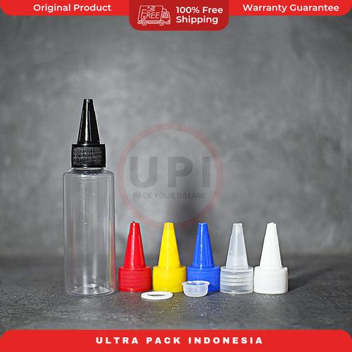 Jual BOTOL TINTA REFILL / BOTOL PET RF 100ML CLEAR + TUTUP TINTA ...