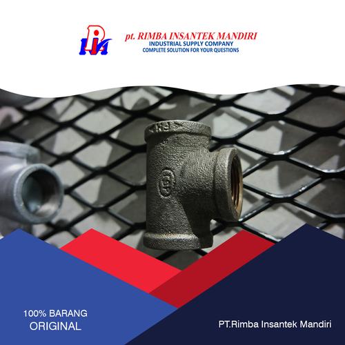 Jual TEE DRAT BESI HITAM / TEE SCR 150# 1/4" INCH MI (MALLEABLE IRON ...