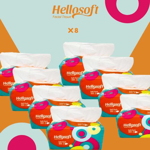 Jual Hellosoft Facial Tissue 250 Sheets 2 Ply x 8 Pcs - Jakarta Timur ...