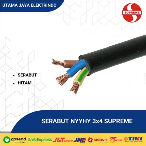 Jual Kabel Serabut NYYHY / NYMHY 3x4 Supreme Hitam 100 Meter - 50 Meter ...