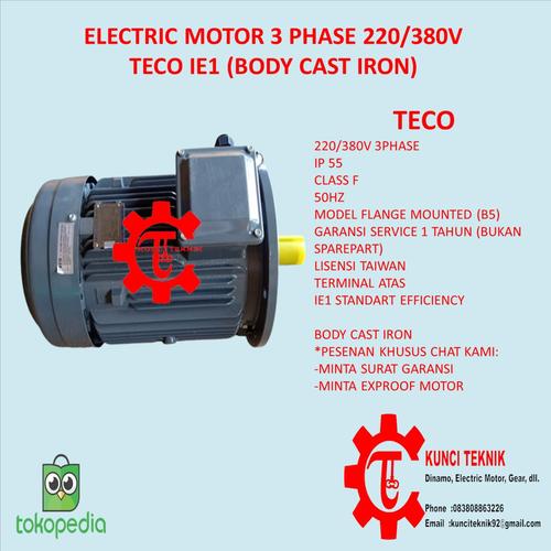 Jual TECO 1.5 HP 1.1 KW 3 Phase 2 Pole B5 Elektro Motor/dinamoMotor Induksi - Kota Tangerang ...
