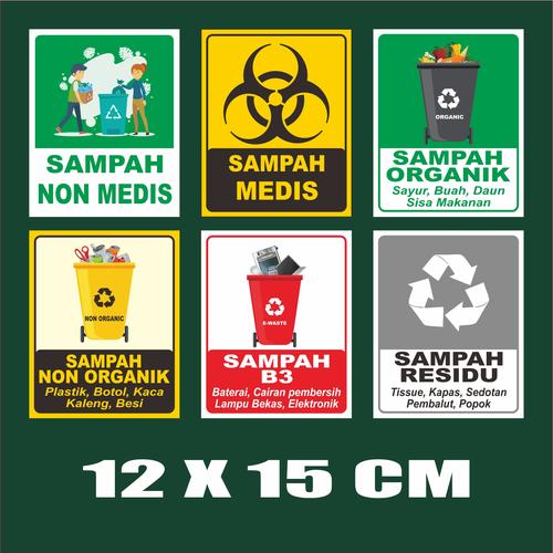 Jual STIKER SAMPAH ORGANIK - NON ORGANIK- SAMPAH B3 - SAMPAH RESIDU ...