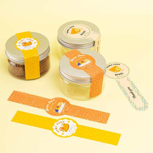 Jual Stiker Label Seal Toples Kue Kering Custom Free Template Desain ...