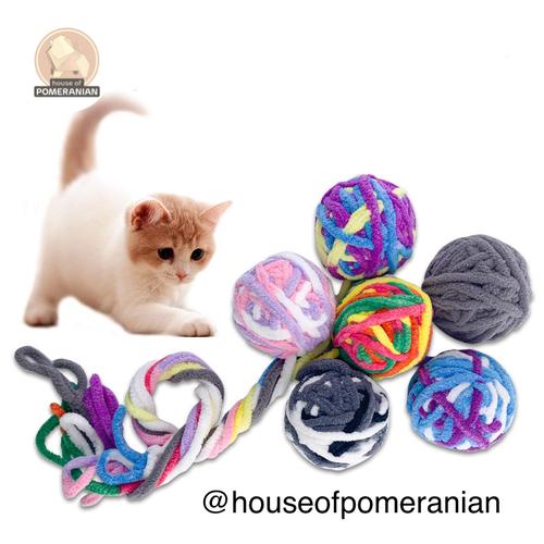 Jual Mainan kucing bola benang wol kitten cat wool toys - Jakarta Barat ...
