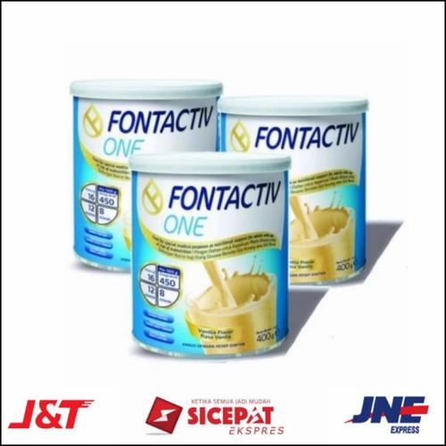 Jual FontActiv ONE susu nutrisi prebiotik omega 3 rasa vanila 400 gram ...