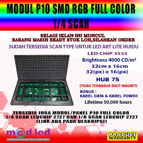 Jual PANEL MODUL LED P10 SMD RGB FULL COLOR OUTDOOR 4S 8S 1/4S 1/8S JWS ...