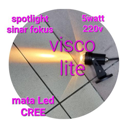 Jual spotlight dinding tancap taman led 5w 5watt / sorot tiang tugu 5w ...