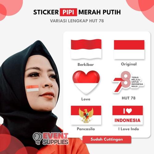 Jual ' [10Pcs] Sticker Pipi HUT RI Bendera Merah Putih / Stiker ...