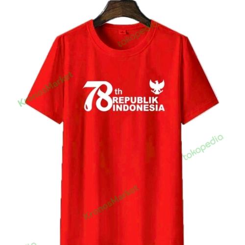 Jual kaos OVERSIZE custom DTF INDONESIA MERDEKA cotton combed 24s 100% ...