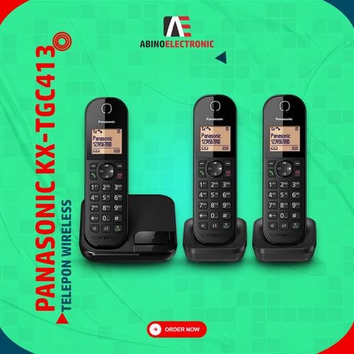 Jual Pesawat Telepon Wireless Panasonic KX-TGC413 Rumah Kantor Indihome - Kab. Sidoarjo - Abino ...