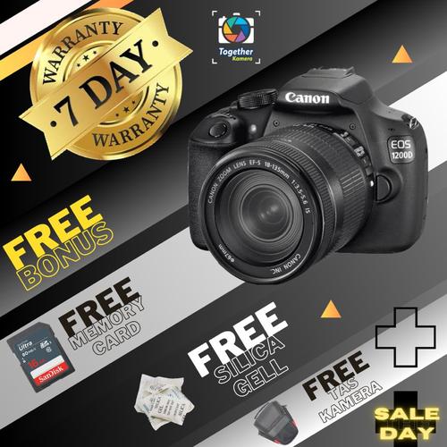 Jual Kamera DSLR Canon 1200D Lensa Kit 18-55mm - with lensa kit, no ...