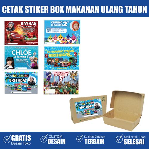 Jual STIKER BOX makanan untuk ulang tahun free desain bisa request ...