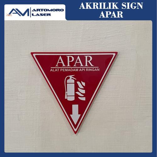 Jual sign akrilik apar pemadam rambu segitiga tempel dinding - Kode ...