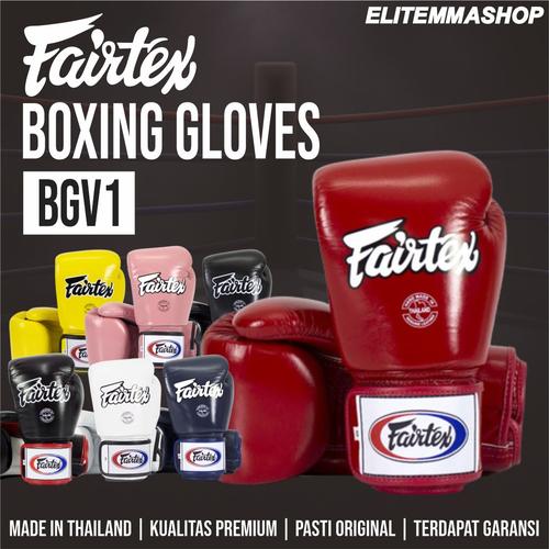 Promo Fairtex Sarung Tinju Boxing Gloves BGV1 Muaythai Boxing - Black ...