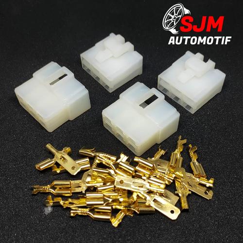 Jual soket socket konektor kabel 6 pin + skun male female mobil motor ...