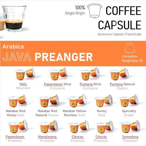 Jual Kopi Kapsul Arabica Java Preanger Coffee Capsule Nespresso Compatible - Manglayang Prem ...