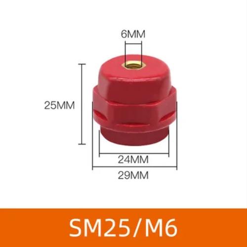 Jual Dudukan Busbar Isolator Insulator Silinder SM-25-30-35-51-76 Merah - SM25-M6 - Kab ...
