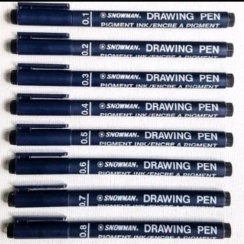 Jual Drawing Pen Snowman FT-700 (0,1/0,2/0,3/0,4/0,5/0,6/0,7/0,8 ...
