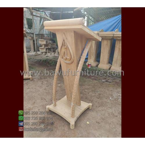 Jual Mimbar Musholla Minimalis Kayu Jati Solid Terbaru Motif Tiang Ukir ...