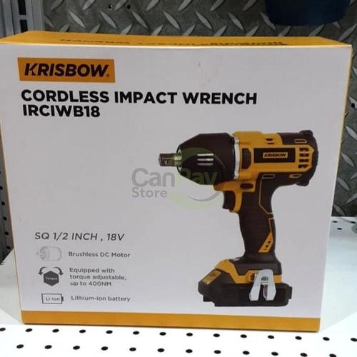 Jual NS Krisbow Mesin Impact Wrench Cordless Sq 1/2inc 18v - Jakarta ...