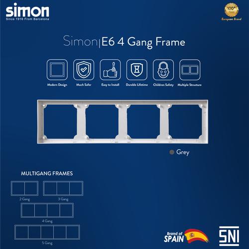 Jual Frame Simon E6 4 Gang Frame White - Jakarta Barat - Simon Official ...