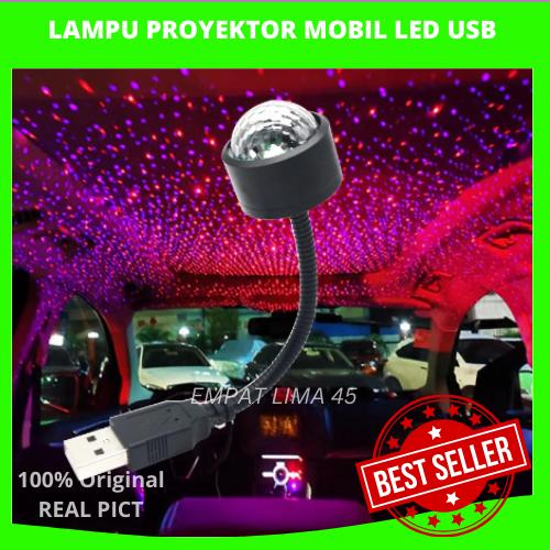 Jual Lampu Mini LED Proyektor Interior Mobil RGB USB -BLACK - Kota ...