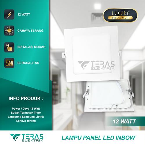 Jual Lampu plafon panel inbow 12w downlight panel kotak tanam 12 watt ...