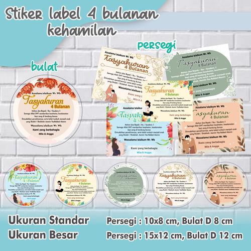 Jual stiker 4 bulanan kehamilan - stiker cromo - label kemasan makanan ...