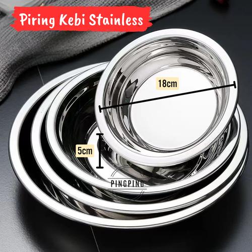 Jual PINGPING - Piring Kebi Stainless Tebal / Piring Makan / Piring ...