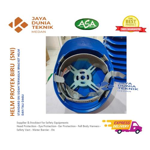 Jual Helm proyek biru - Topi proyek - Topi kerja proyek - Safety helmet ...