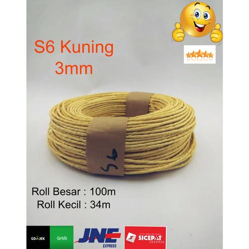 Jual TALI KERTAS PAPERBAG KRAFT S6 3mm TALI ANYAMAN TALI KERAJINAN ROPE ...