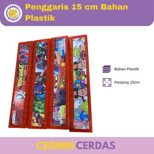 Jual Penggaris 15 cm Bahan Plastik Satuan Motif Lucu Warna Alat Tulis ...