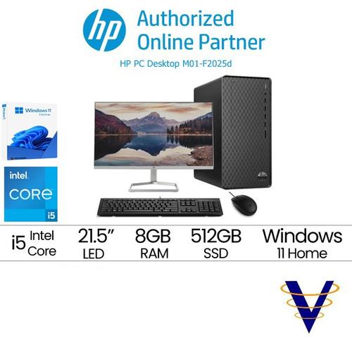 Jual HP Desktop M01-F2025d i5-12400 8GB 512 SSD UHD Grafis Black ...