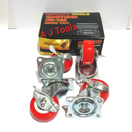 Jual Trolley Caster Roda Troli PU 2" inch Hidup + Rem Xander - Jakarta ...