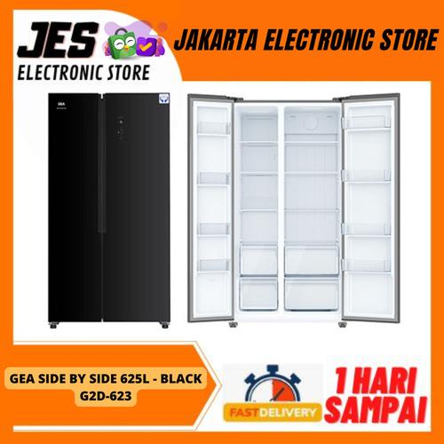 Promo GEA G2D-623 KULKAS 2 PINTU SIDE BY SIDE 625L TWIST ICE MAKER - BLACK Cicil 0% 3x - Jakarta ...
