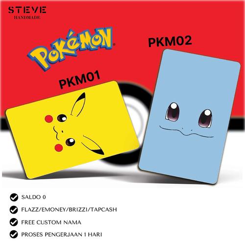 Promo Flazz Gen 2 Emoney Brizzi Tapcash Pokemon Custom Nama UV Print ...