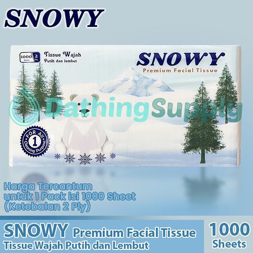 Promo Snowy Premium Facial Tissue 1000 Sheet / Tisu Wajah halus 1000 ...