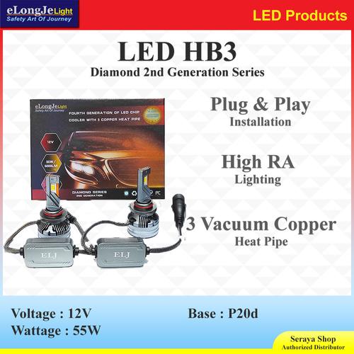 Jual Lampu LED Diamond 2nd Gen HB3 12V 55W High RA - eLongJe - Kota ...