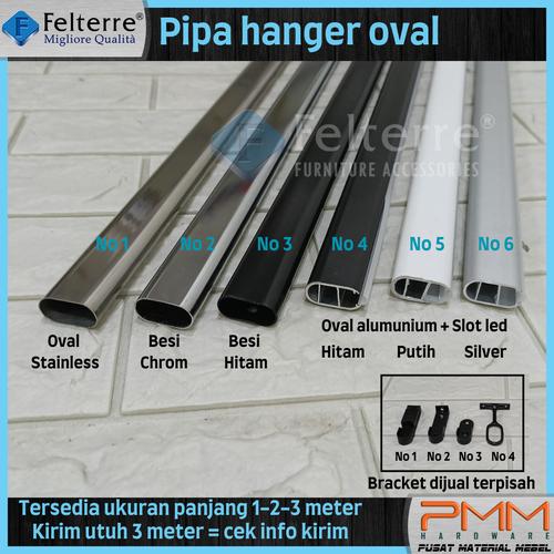 Jual PIPA GANTUNGAN STAINLESS OVAL FELTERRE 1METER* HANGER PIPA OVAL SS ...