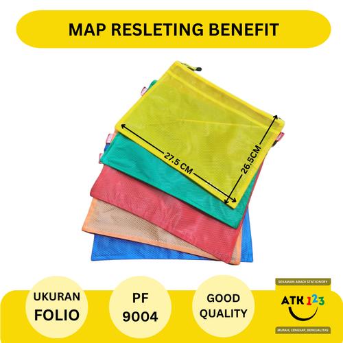 Jual Map Resleting Pouch Map Pocket Zipper File Benefit PF-9004 Folio ...