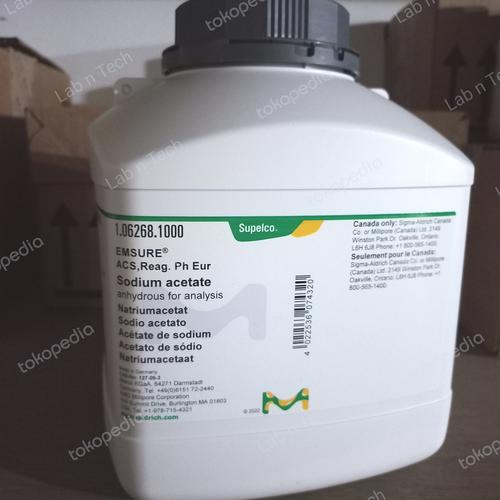 Jual 1.06268.1000 Sodium Acetate Anhydrous Pro Analisis 1kg CH3COONa ...