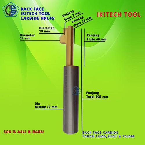 Jual Endmill Back Face 13x105mm Ikitech Facemilling Bawah tambah ...