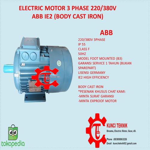 Jual ABB 3HP 2.2KW 3Phase 4Pole Elektro Motor/dinamo/Motor Induksi B3 IE2 - Kota Tangerang ...