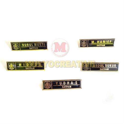 Jual Name Tag Satpam Name Tag Security Satpam Peniti Custom - Kab ...