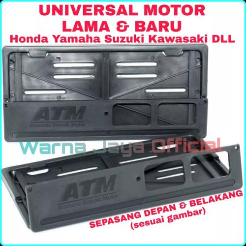 Jual Cover Frame Plat Nomer Motor Hitam Polos Dudukan Nopol Variasi ...