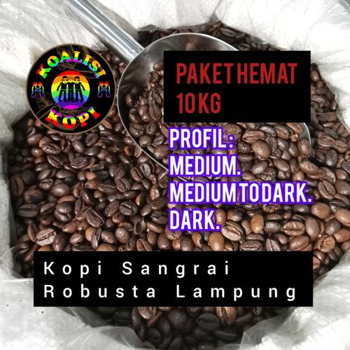 Jual Biji Kopi Bubuk Robusta Lampung 10Kg PAKET HEMAT Premium Grade1 ...