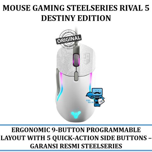 Promo Mouse Gaming Steelseries Rival 5 Destiny Edition - Garansi Resmi ...