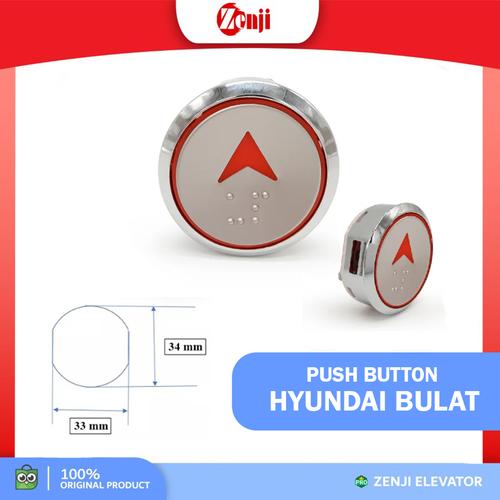 Jual TOMBOL HYUNDAI LIFT SQUARE/PUSH BUTTON HYUNDAI ELEVATOR SQUARE - B ...